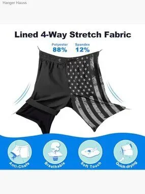Swim | Mens Swim Trunks With Compression Liner 9 Inch Inseam Quick Dry ...
